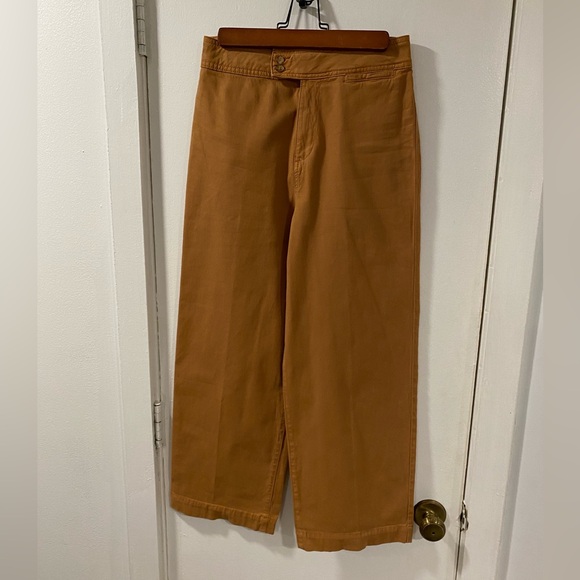 Sezane | Pants & Jumpsuits | Nwt Sezane June Pants 6 38 Ochre Cropped ...